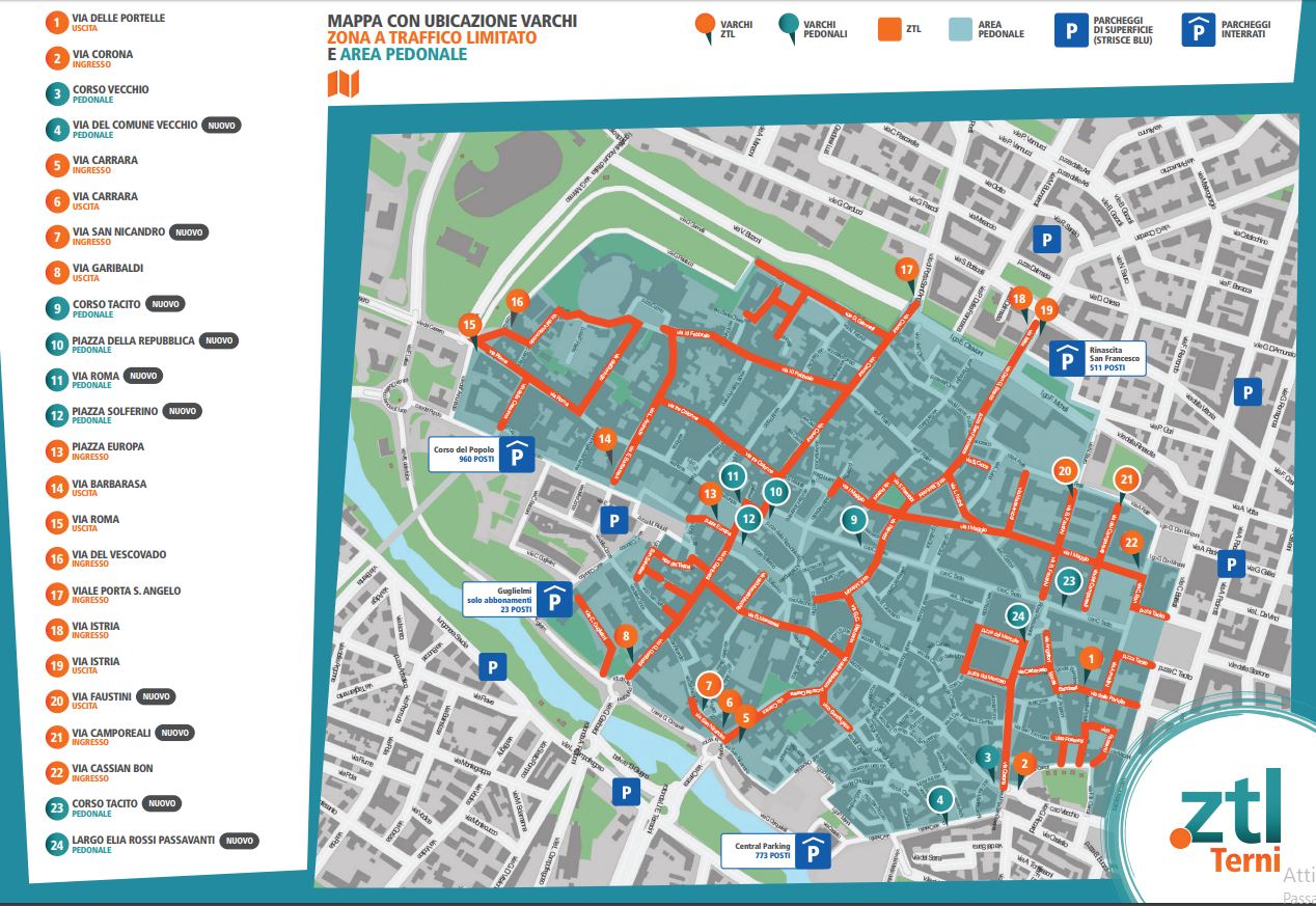 Terni, presentata la nuova ZTL, sarà operativa dal 1° Gennaio